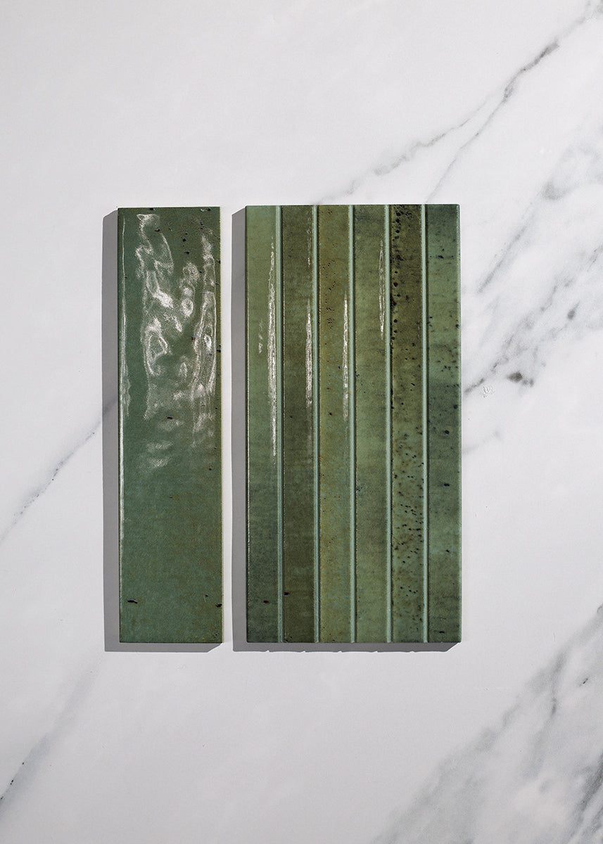 Nori Forest Gloss Stick Tiles | Kit Kat Tiles | Quorn Stone