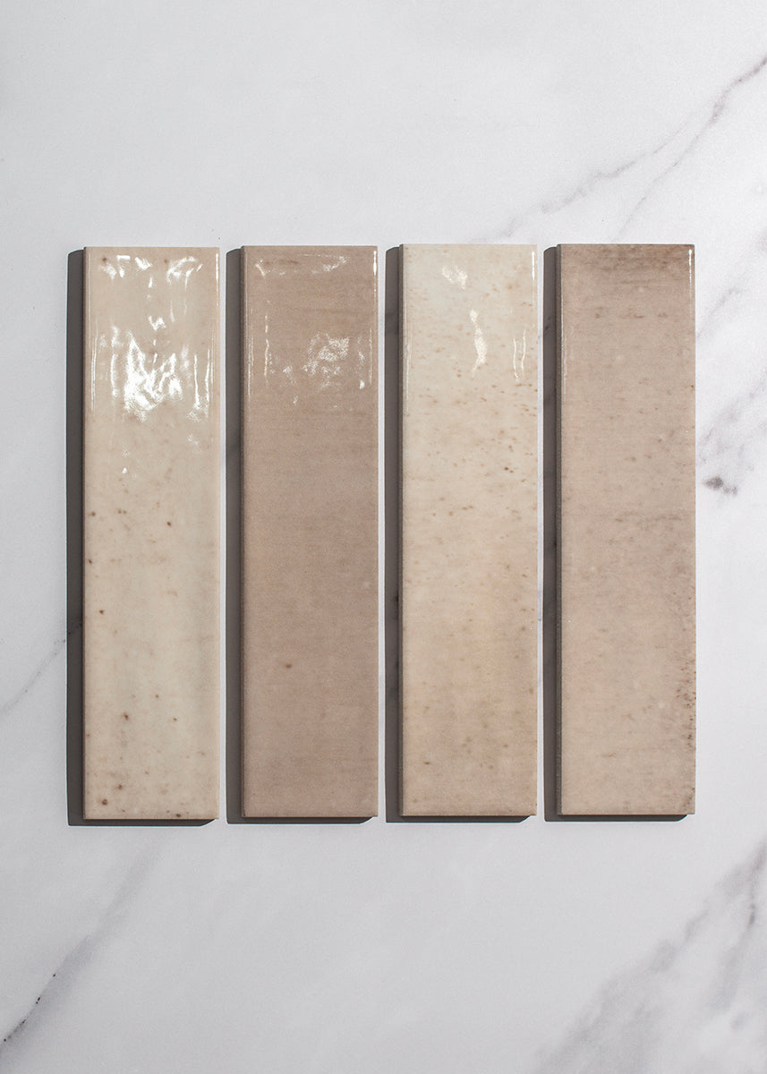 Nori Sand Gloss Metro Tiles | Quorn Stone