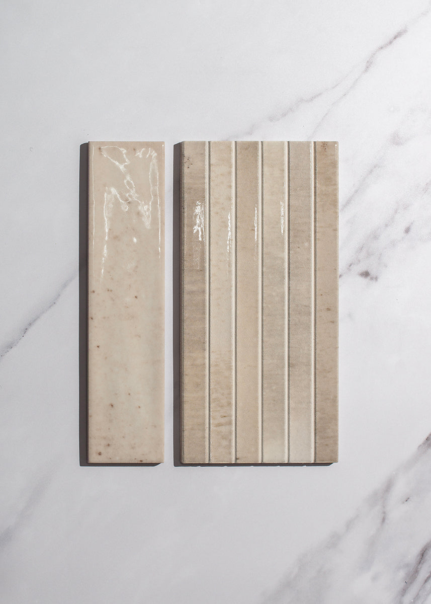 Nori Sand Gloss Stick Tiles | Kit Kat Tiles | Quorn Stone