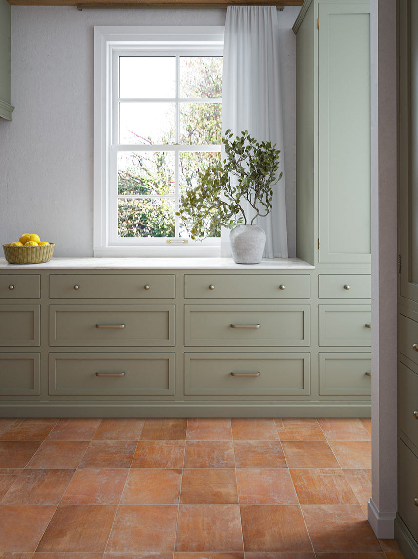 Oliva Rojo Square Terracotta Effect Tiles | Quorn Stone