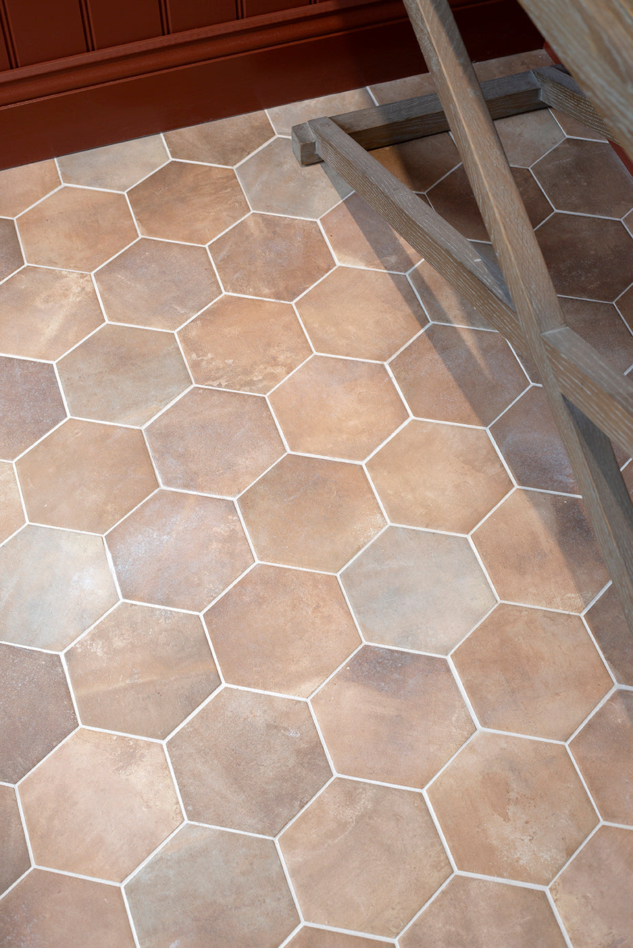 Oliva Rojo Hexagon Terracotta Effect Tiles | Quorn Stone