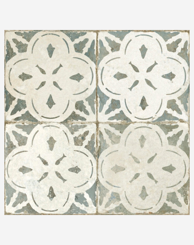 Ophelia Sage Patterned Ceramic Tiles | Quorn Stone