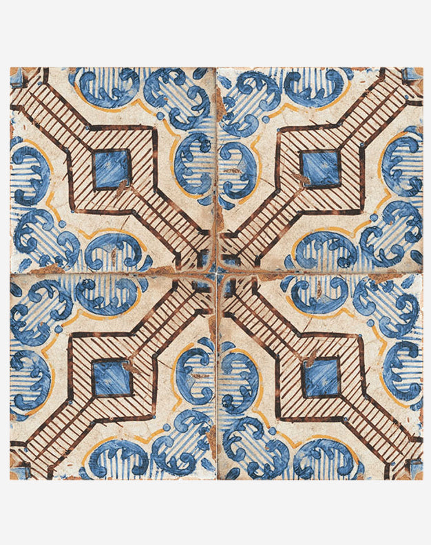 Pamplona Azul Patterned Porcelain Tiles | Decorative | Quorn Stone