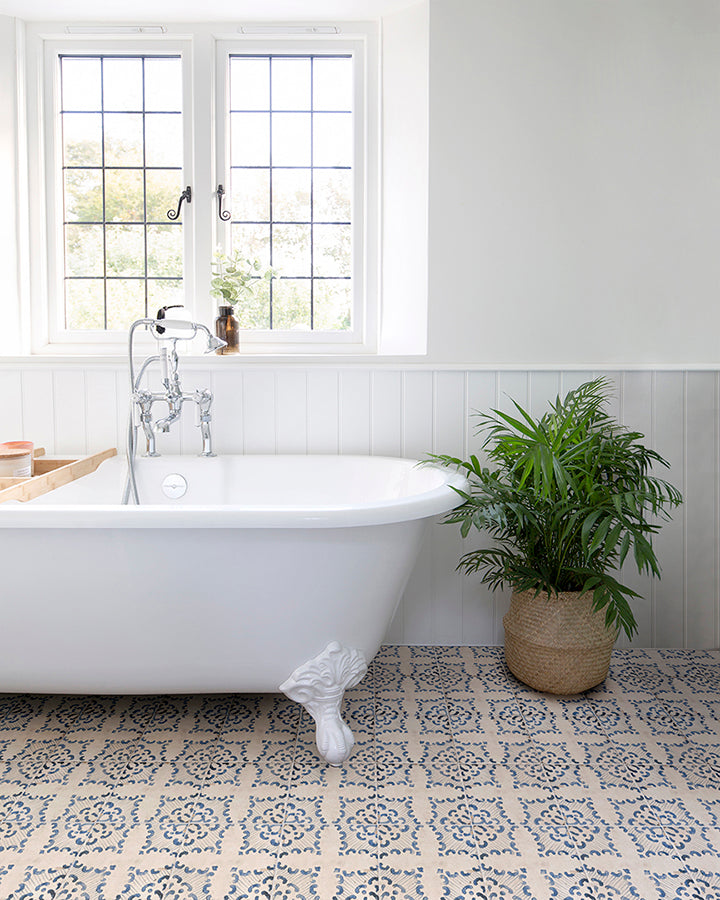 Pamplona Blanco Patterned Porcelain Tiles | Decorative | Quorn Stone