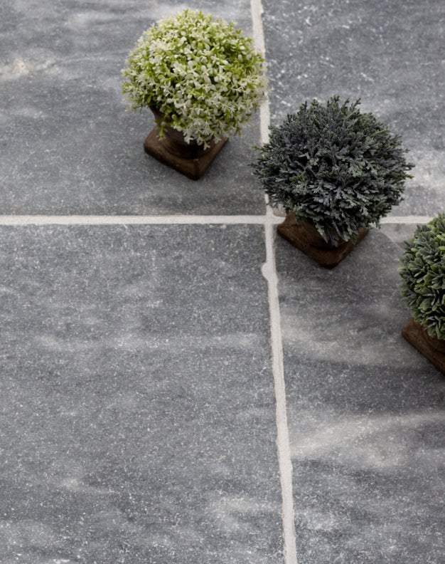 Parisian Grey Tumbled Marble Tiles | Quorn Stone - 400x400x20mm