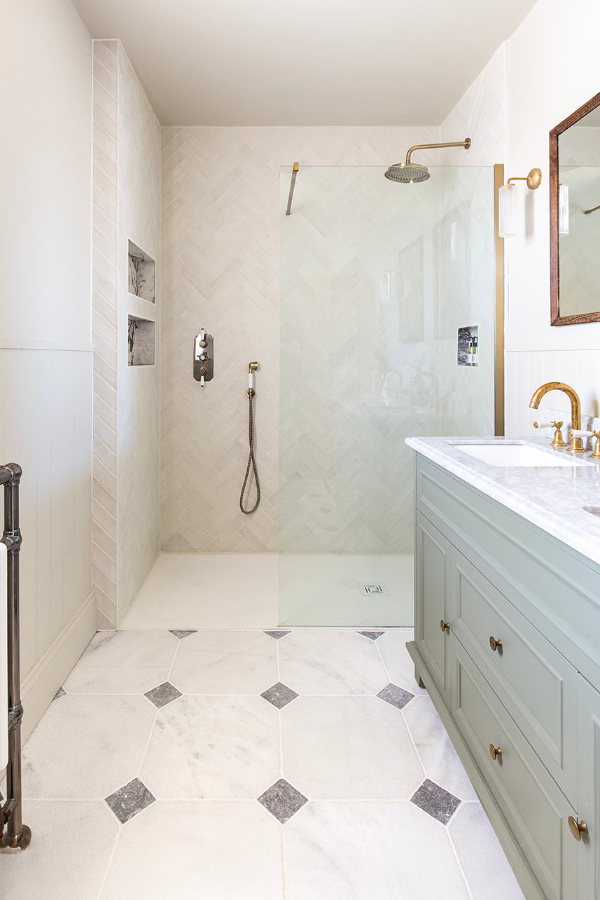 Parisian Manoir Cabochon Marble Tiles | Quorn Stone - 400x400x20mm (4 ...