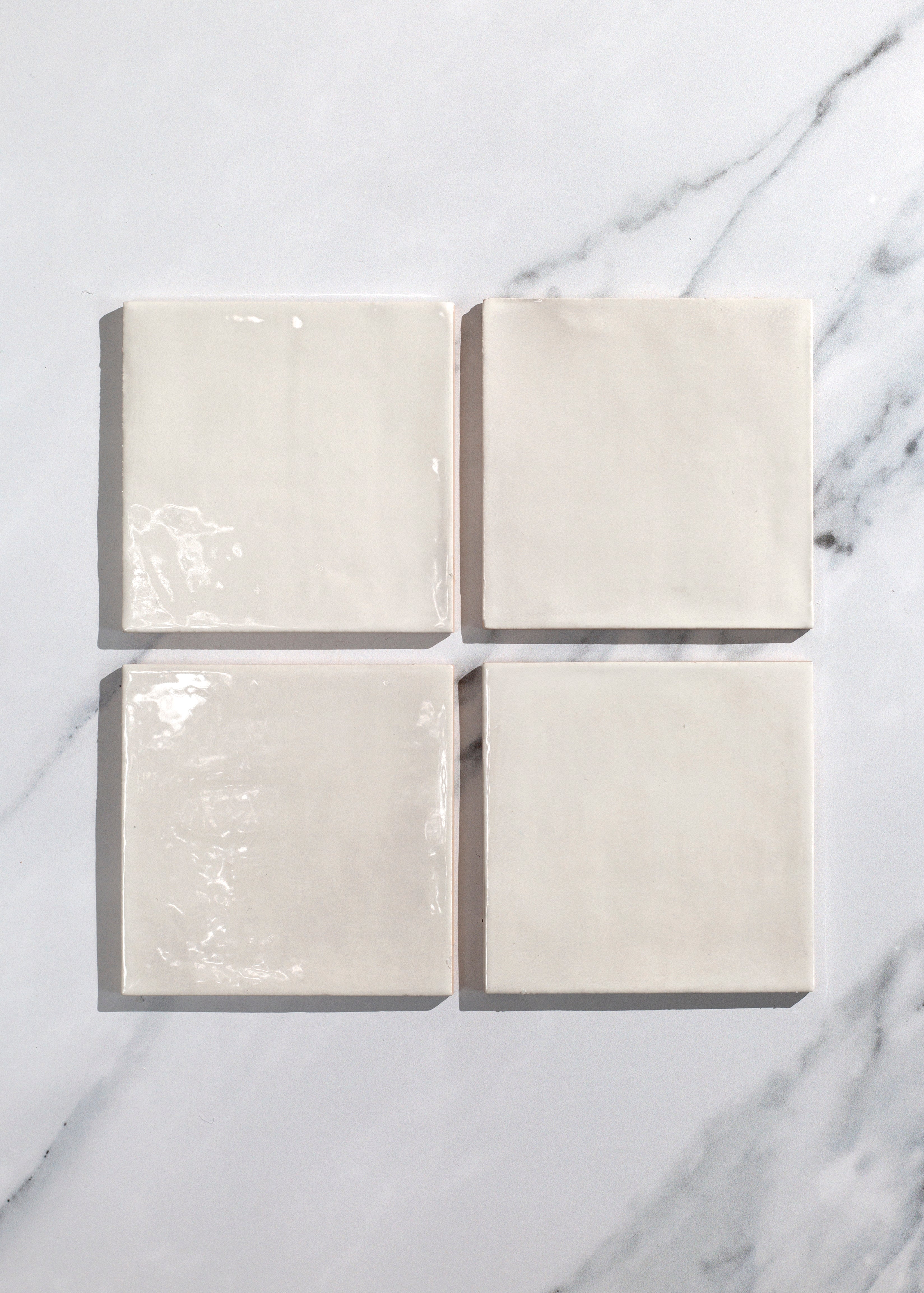 Pastello Cotton Gloss Square Tiles | Quorn Stone