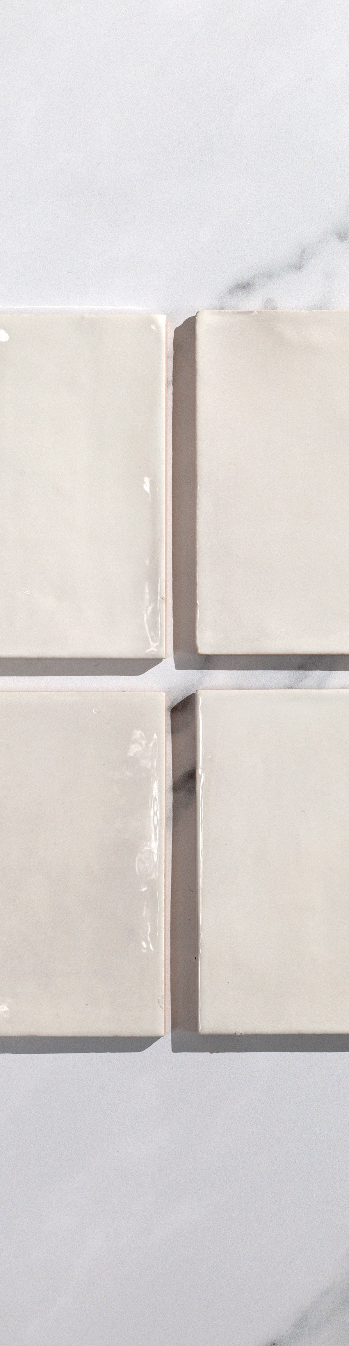 Pastello Cotton Gloss Square Tiles | Quorn Stone