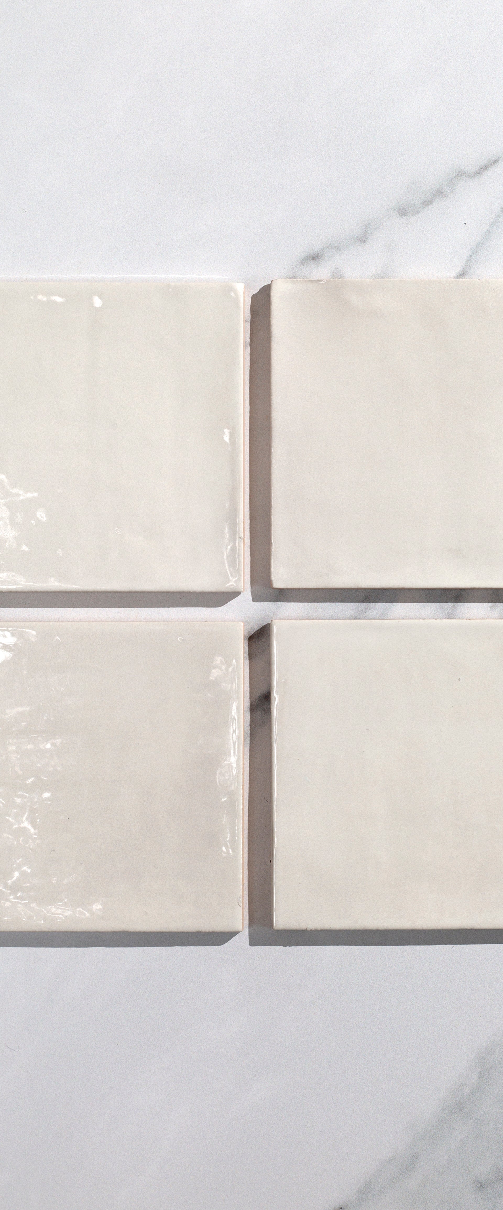 Pastello Cotton Gloss Square Tiles | Quorn Stone