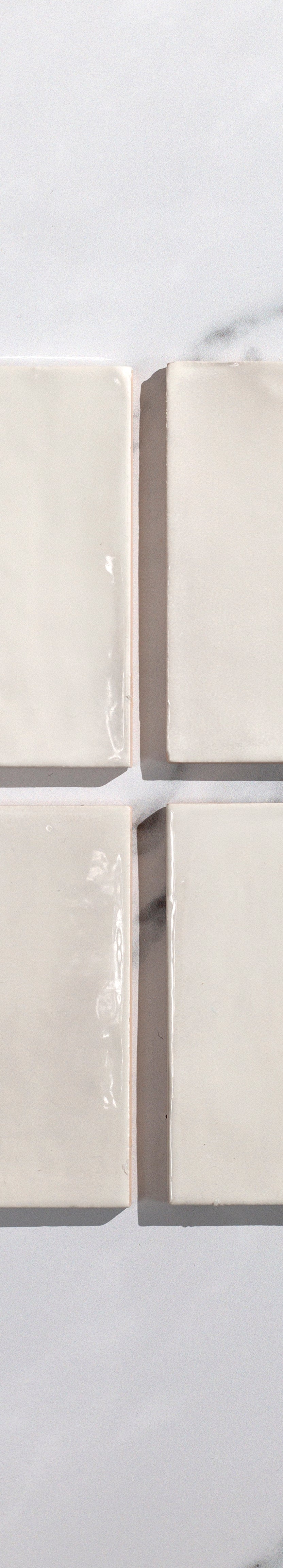 Pastello Cotton Gloss Square Tiles | Quorn Stone