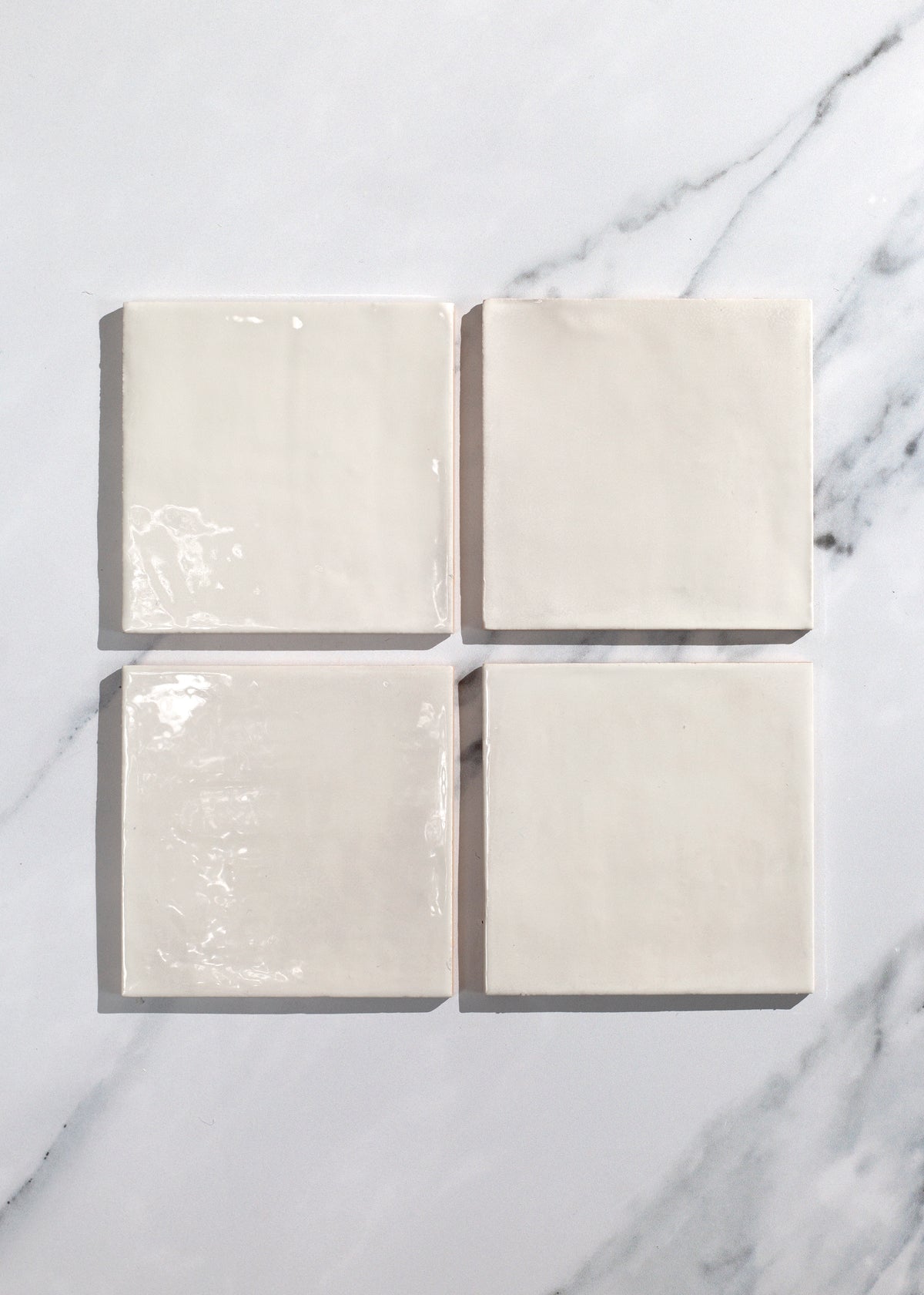 Pastello Cotton Gloss Square Tiles | Quorn Stone