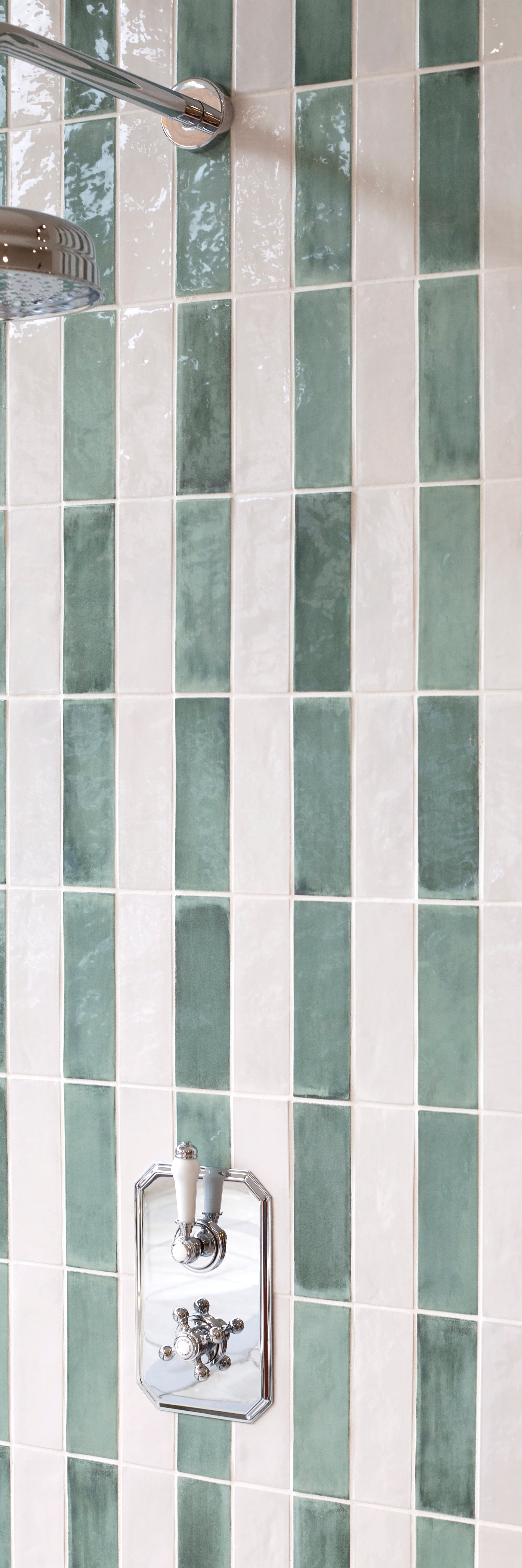Pastello Pistachio Gloss Metro Tiles | Brick Tiles | Quorn Stone