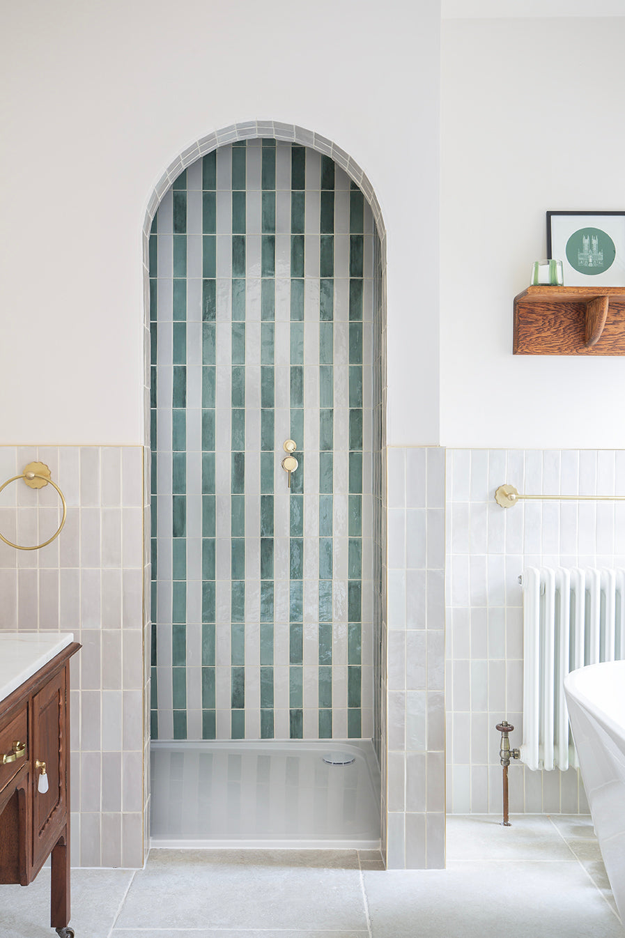 Pastello Cotton Gloss Metro Tiles | Decorative | Quorn Stone