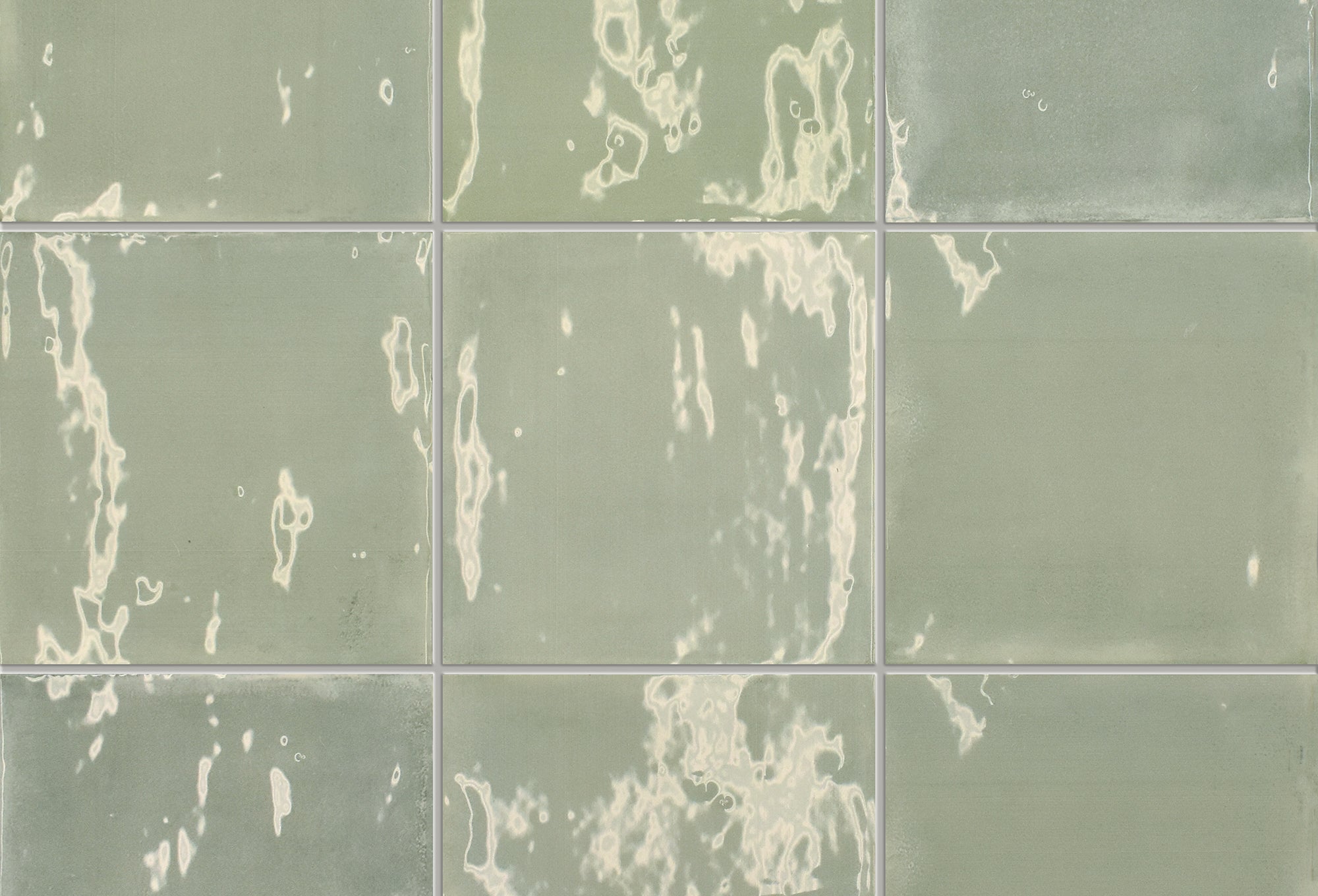 Pastello Seagrass Gloss Square Tiles | Quorn Stone