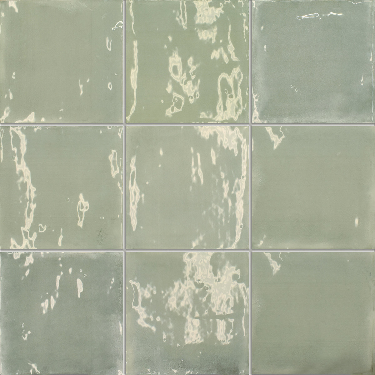 Pastello Seagrass Gloss Square Tiles | Quorn Stone