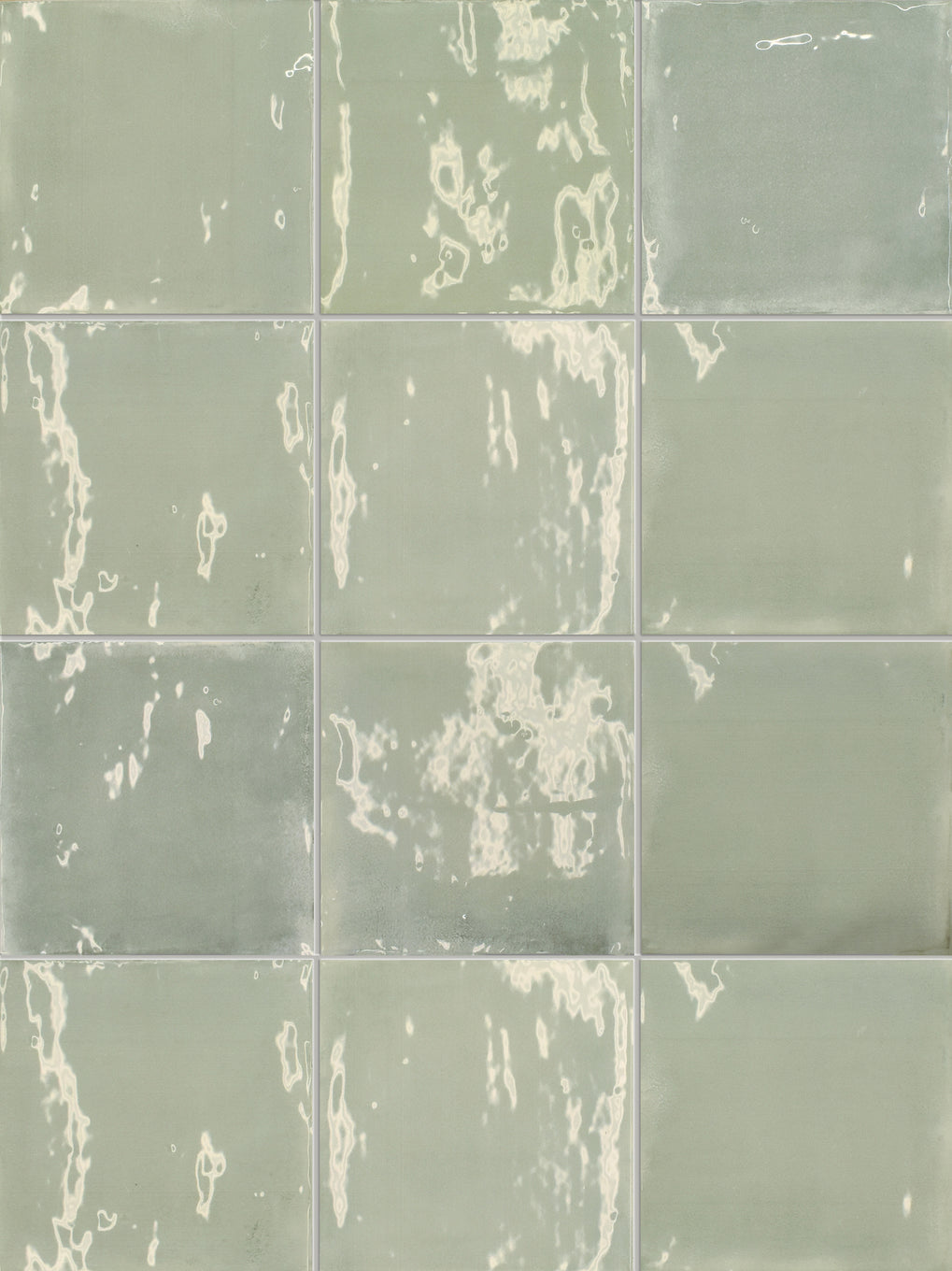 Pastello Seagrass Gloss Square Tiles | Quorn Stone