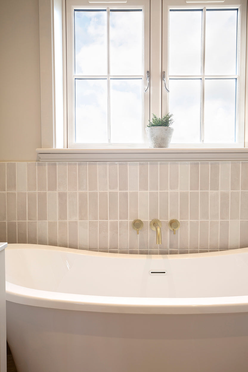 Pastello Seashell Gloss Metro Tiles | Decorative | Quorn Stone
