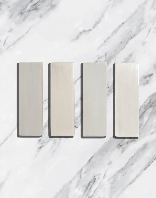 Pastello Seashell Gloss Metro Tiles | Decorative | Quorn Stone