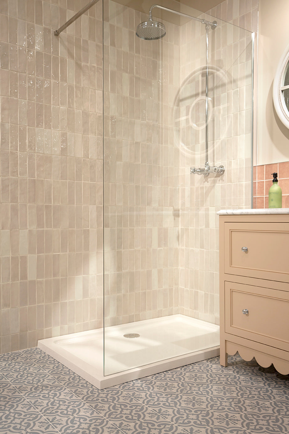 Fiorella Duck Egg Patterned Tiles | Decorative | Quorn Stone