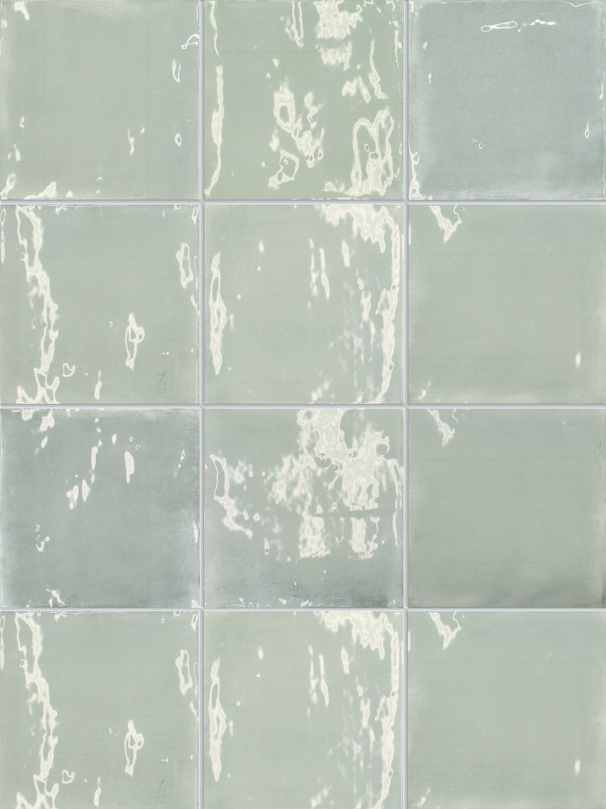 Pastello Seagrass Gloss Square Tiles | Quorn Stone