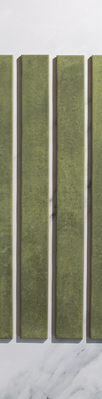Patina Olive Gloss Metro Tiles | Decorative | Quorn Stone
