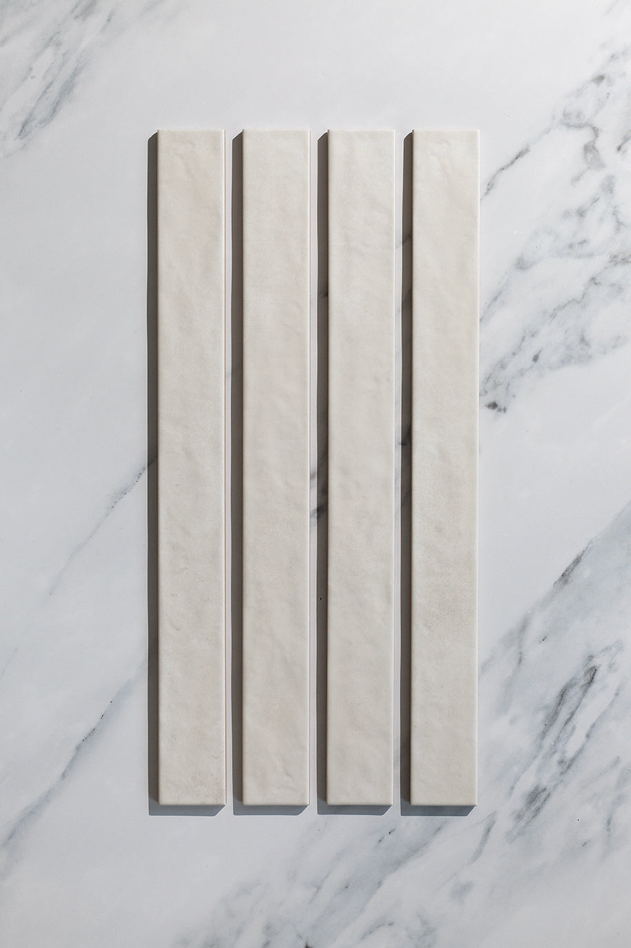 Patina White Gloss Metro Tiles | Decorative | Quorn Stone