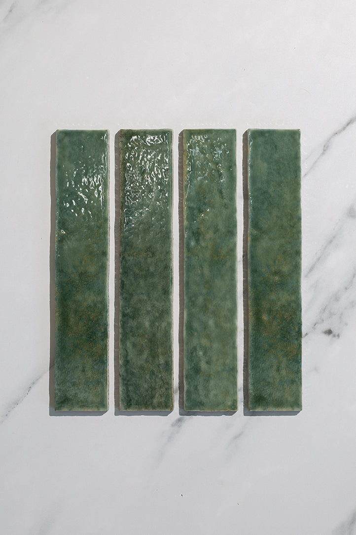 Pigment Forest Green Metro Tiles | Quorn Stone