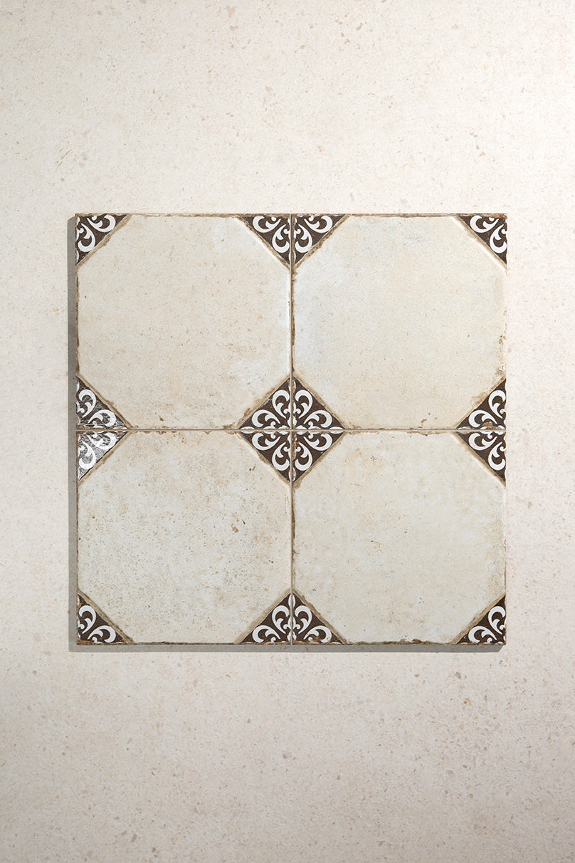 Pompei Black Decorative Patterned Tiles | Quorn Stone