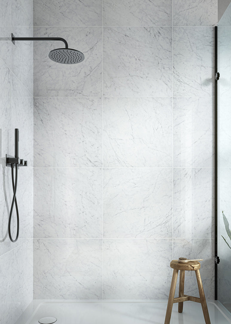 Ravello Carrara Marble Effect Porcelain Tiles | Quorn Stone