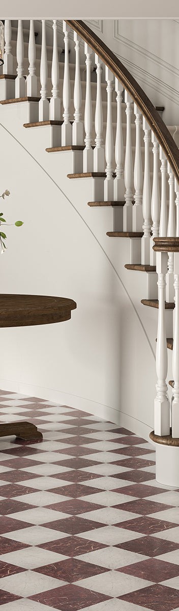 Riviera Burgundy Honed Marble Tiles | Quorn Stone