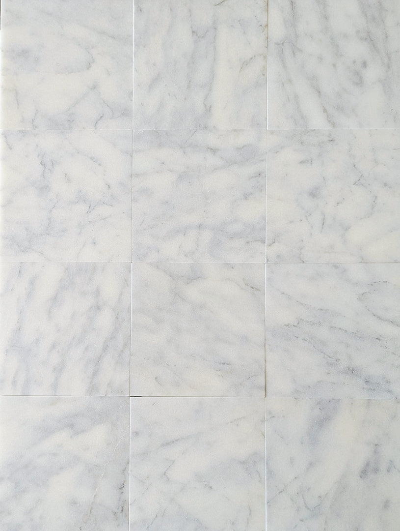 Riviera White Honed Marble Tiles | Quorn Stone