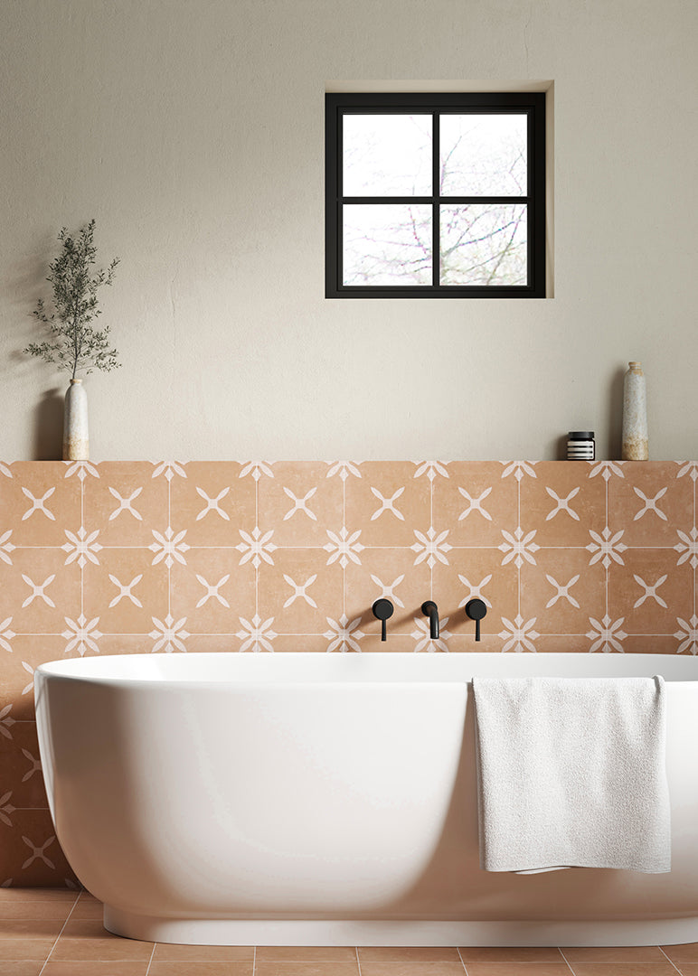 Salamanca Cotto Decor Square Terracotta Effect Tiles | Quorn Stone