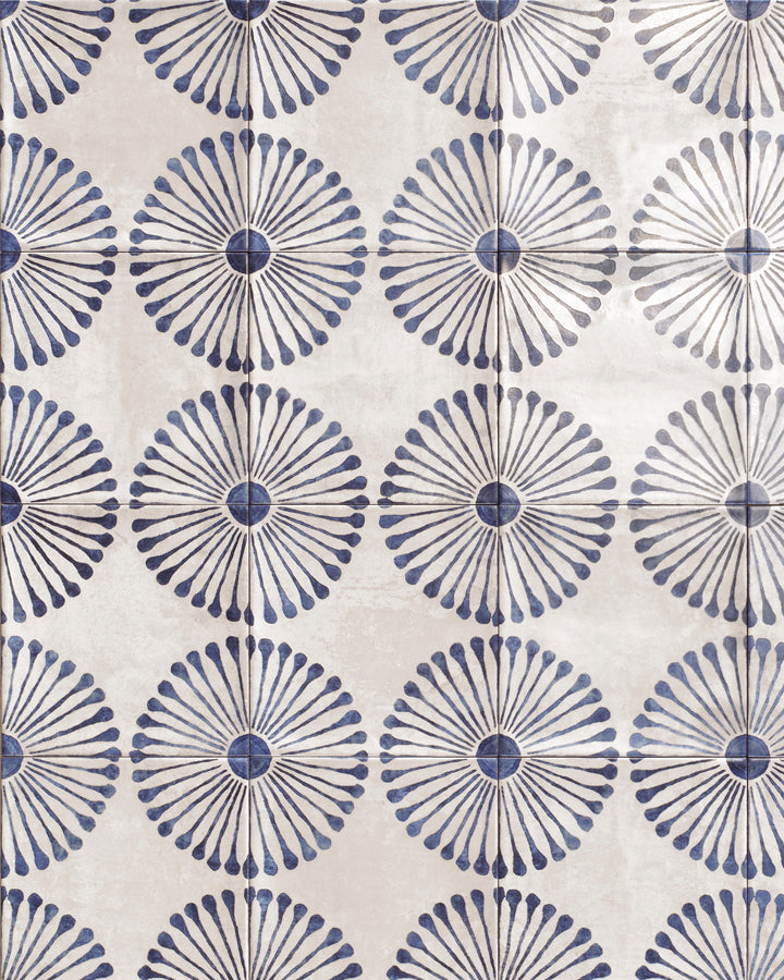 Seraphine Midnight Blue Decorative Patterned Tiles | Quorn Stone