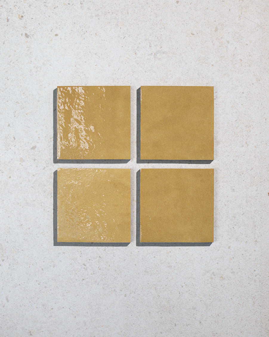 Tangier Muted Yellow Gloss Decorative Tiles | Quorn Stone