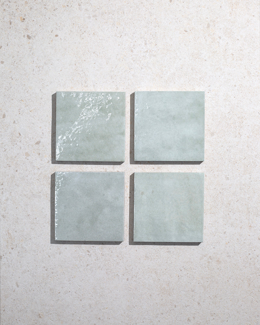Tangier Powder Blue Gloss Decorative Tiles | Quorn Stone