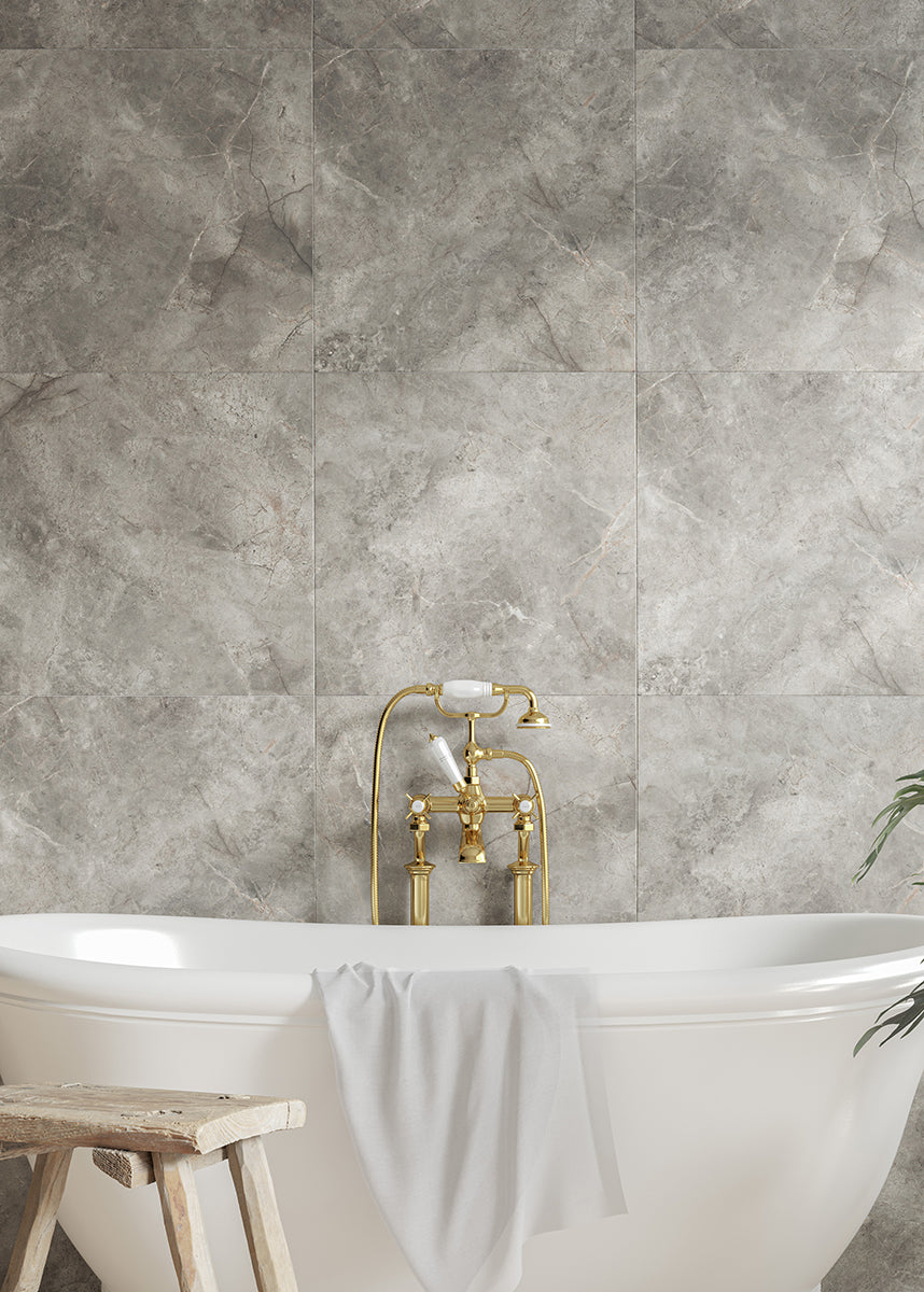Treviso Gris Marble Effect Porcelain Tiles | Quorn Stone