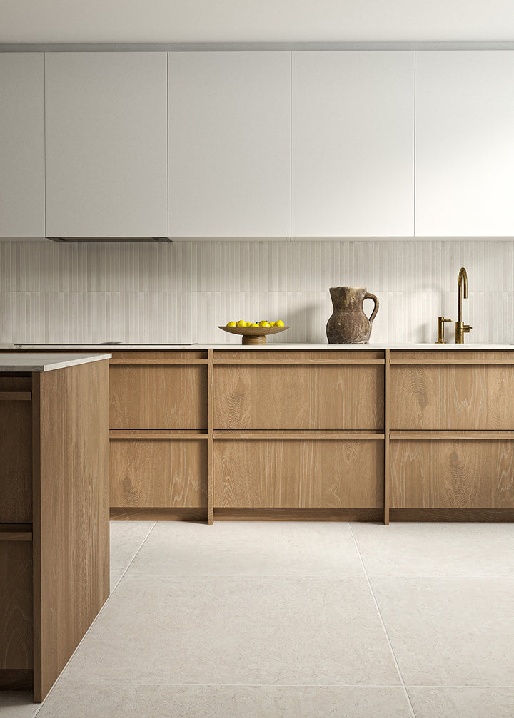 Tribeca White Concrete Effect Porcelain Tiles | Quorn Stone
