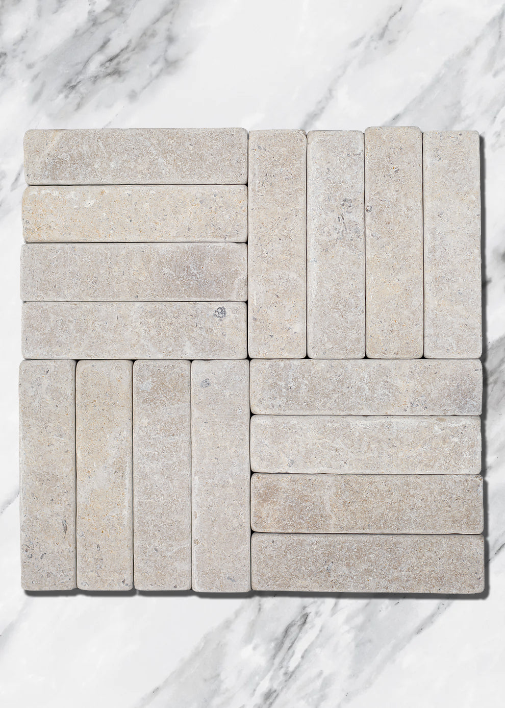 Tuscany Tumbled Herringbone Paving Cobbles | Quorn Stone