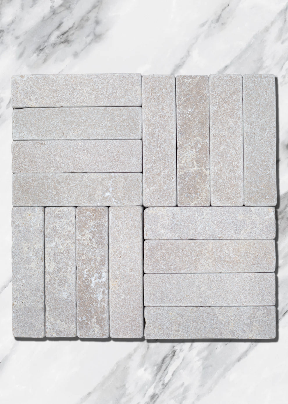 Versailles Softly Aged Herringbone Tiles | Quorn Stone