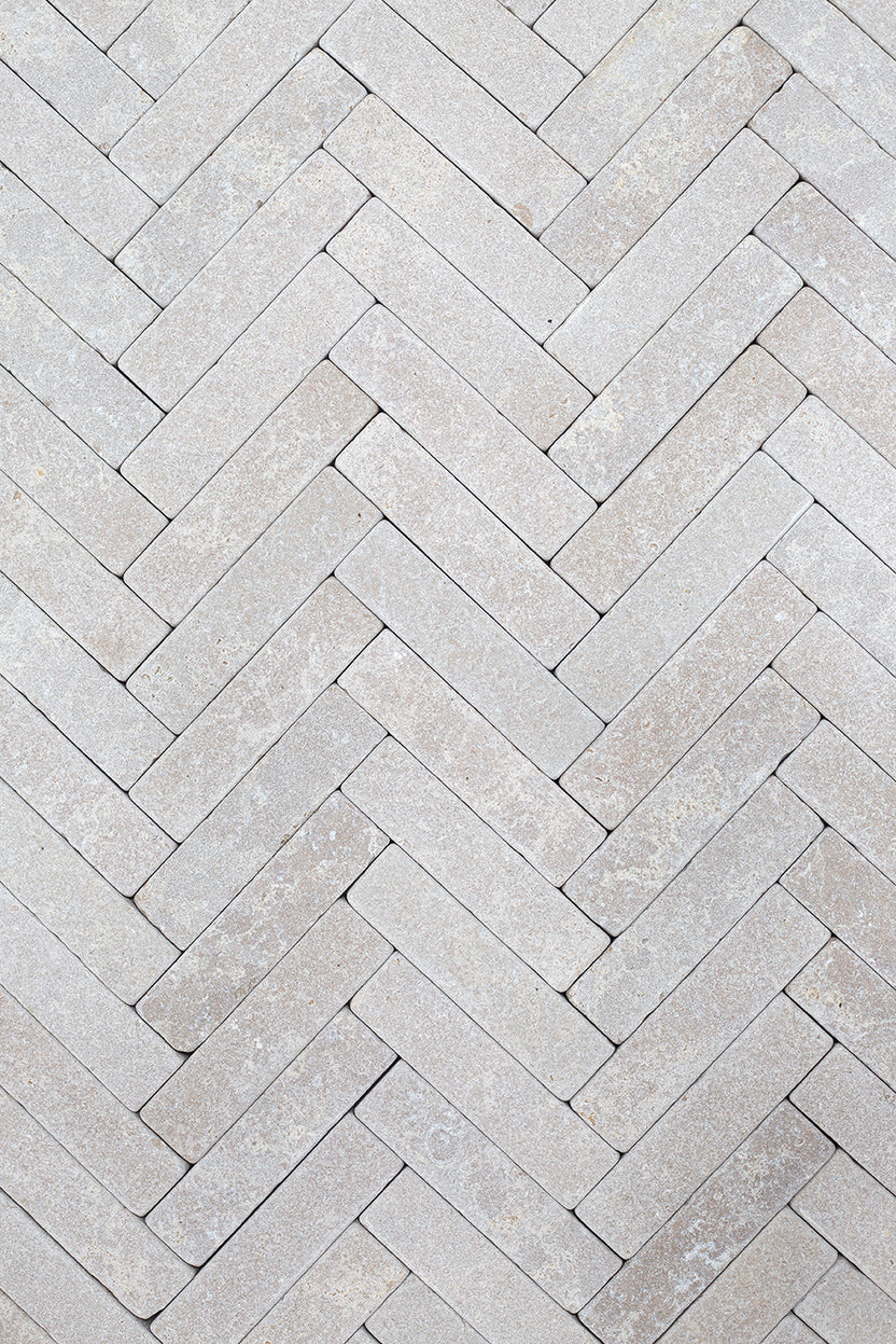 Versailles Softly Aged Herringbone Paving Cobbles | Quorn Stone
