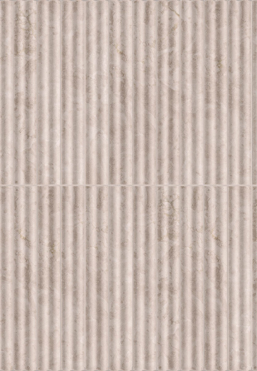 Zanetti Cloud Pink Marble Effect Fluted Tiles | Quorn Stone