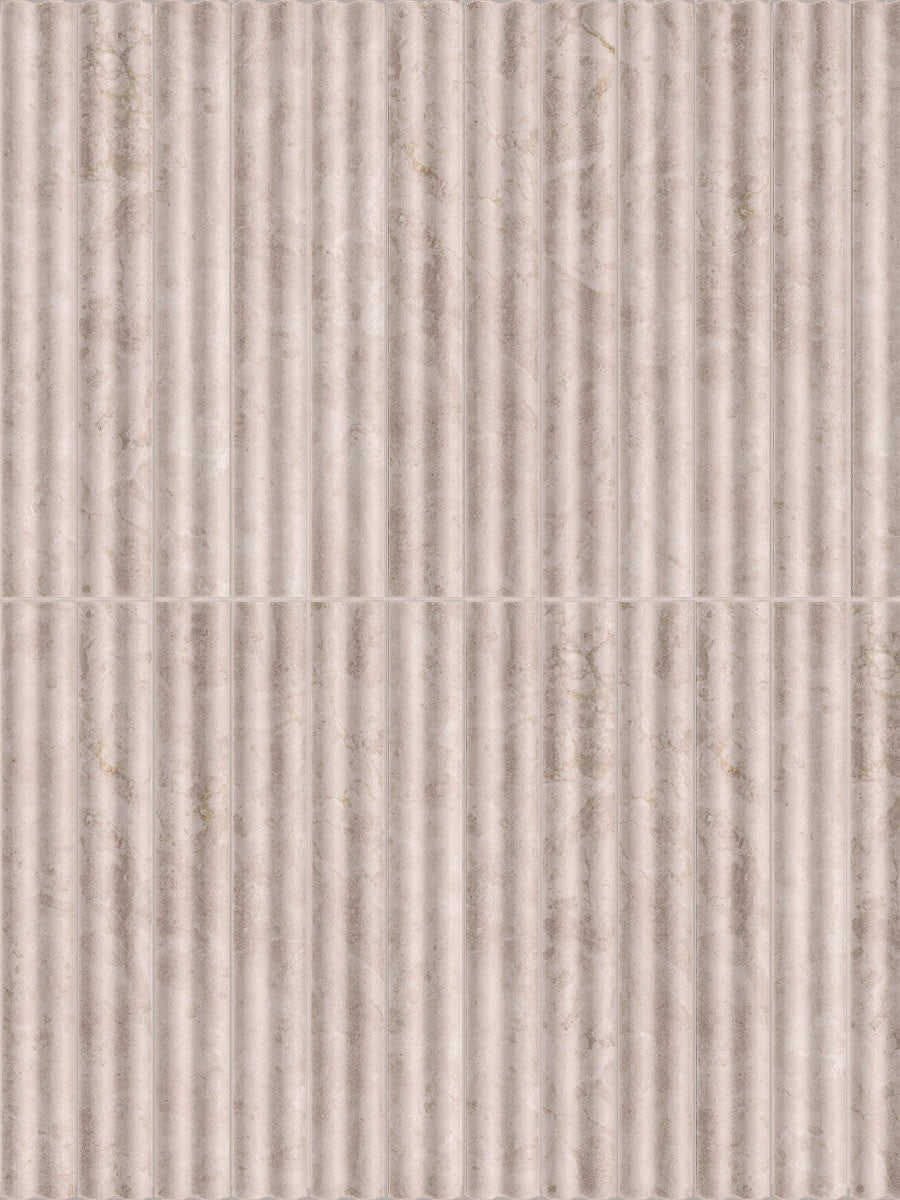 Zanetti Cloud Pink Marble Effect Fluted Tiles | Quorn Stone