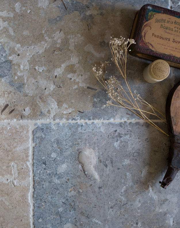 Dordogne Worn Antique French Limestone Tiles | Quorn Stone