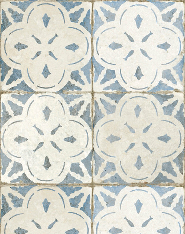 Ophelia Blue Patterned Ceramic Tiles | Decorative | Quorn Stone