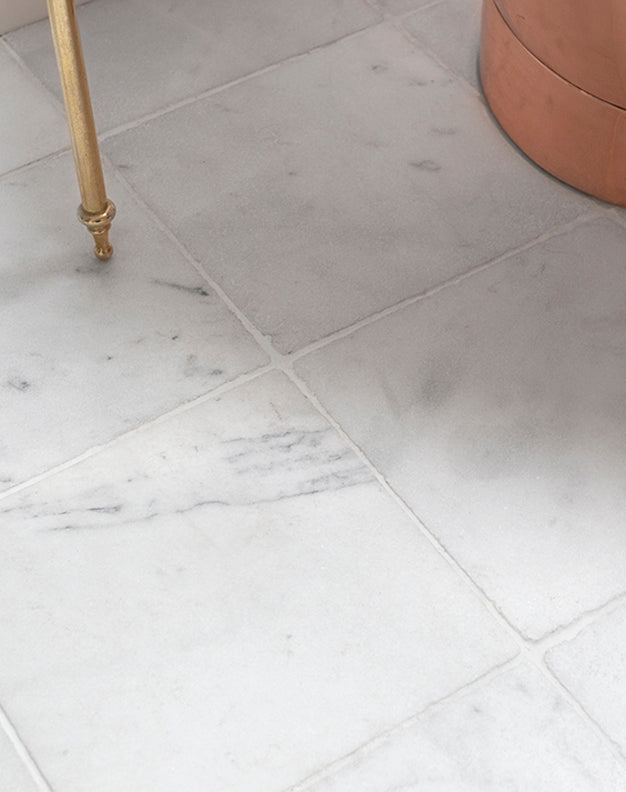 Parisian White Tumbled Marble Tiles | Quorn Stone