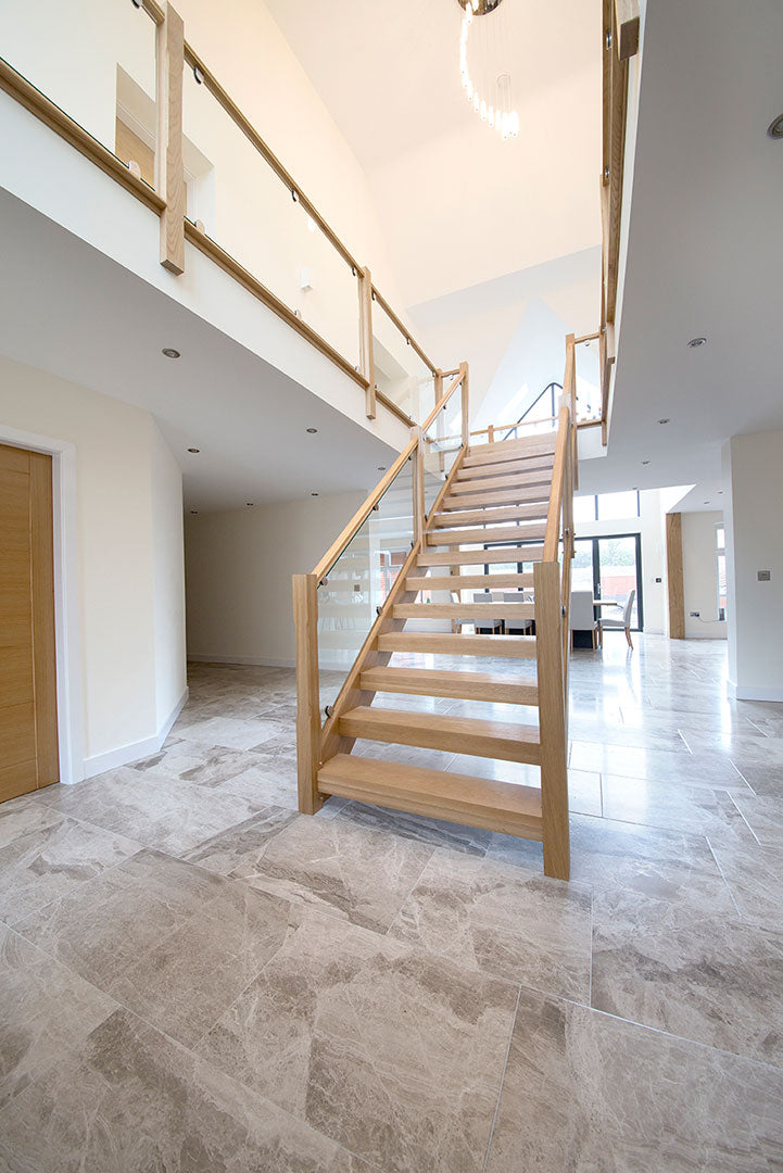 Silver Cloud Brushed Limestone Tiles | Quorn Stone