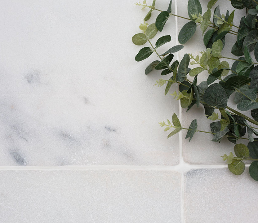 Parisian White Tumbled Marble Tiles | Quorn Stone